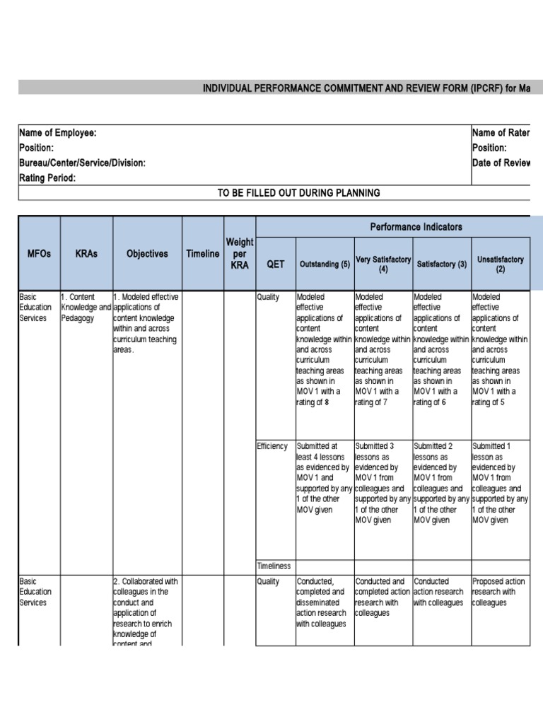 RPMS For Master Teacher | PDF | Goal | Competence (Human Resources)