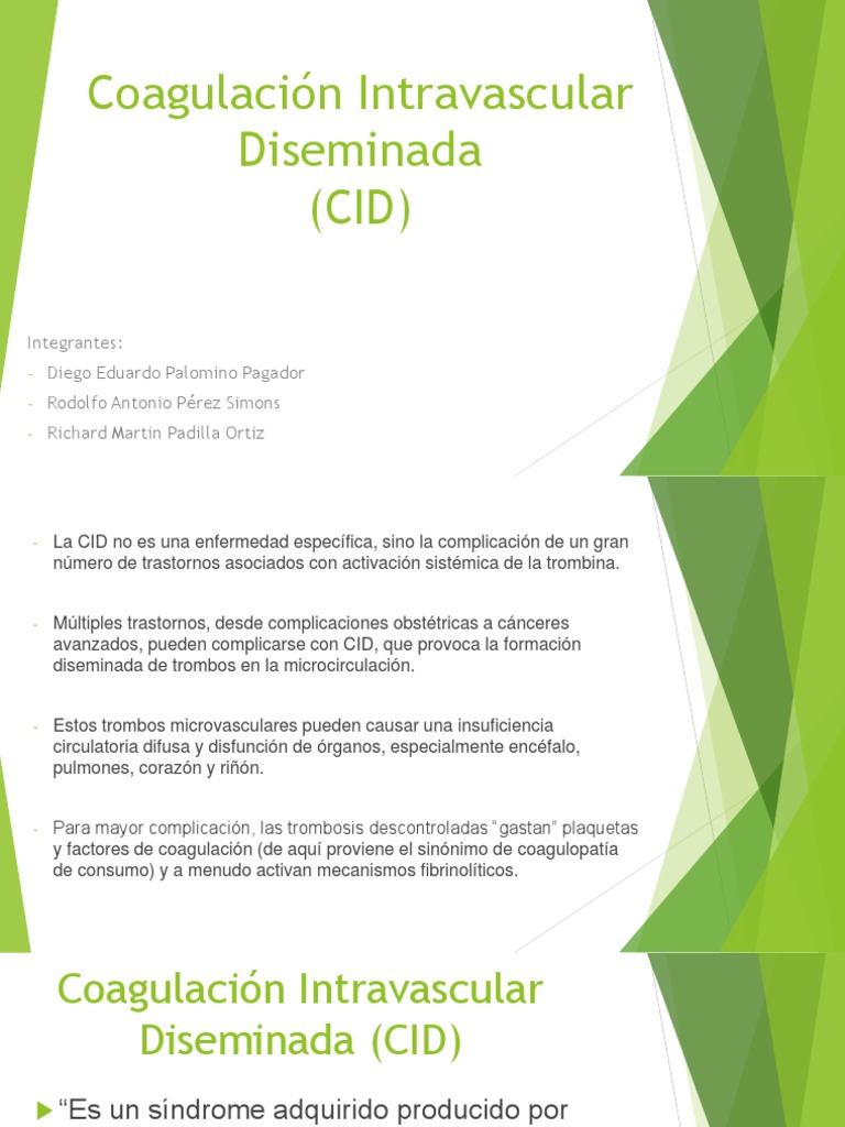Coagulación Intravascular Diseminada (CID) | PDF | Coagulación | Trombo