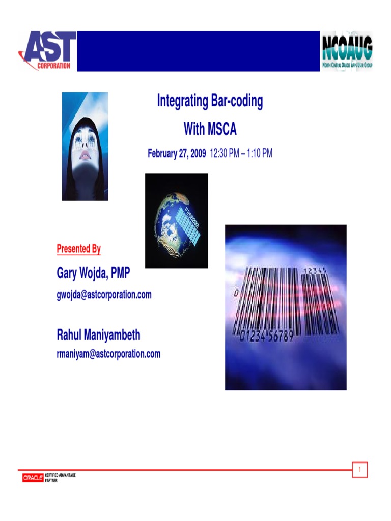 Gary Wojda - MSCA - Barcode PDF | PDF | Barcode | Input/Output