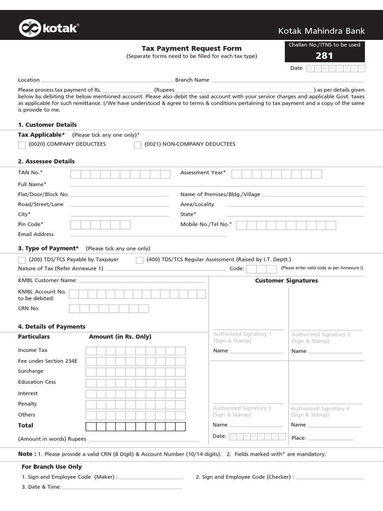 TDS 281 | PDF | Taxes | Receipt