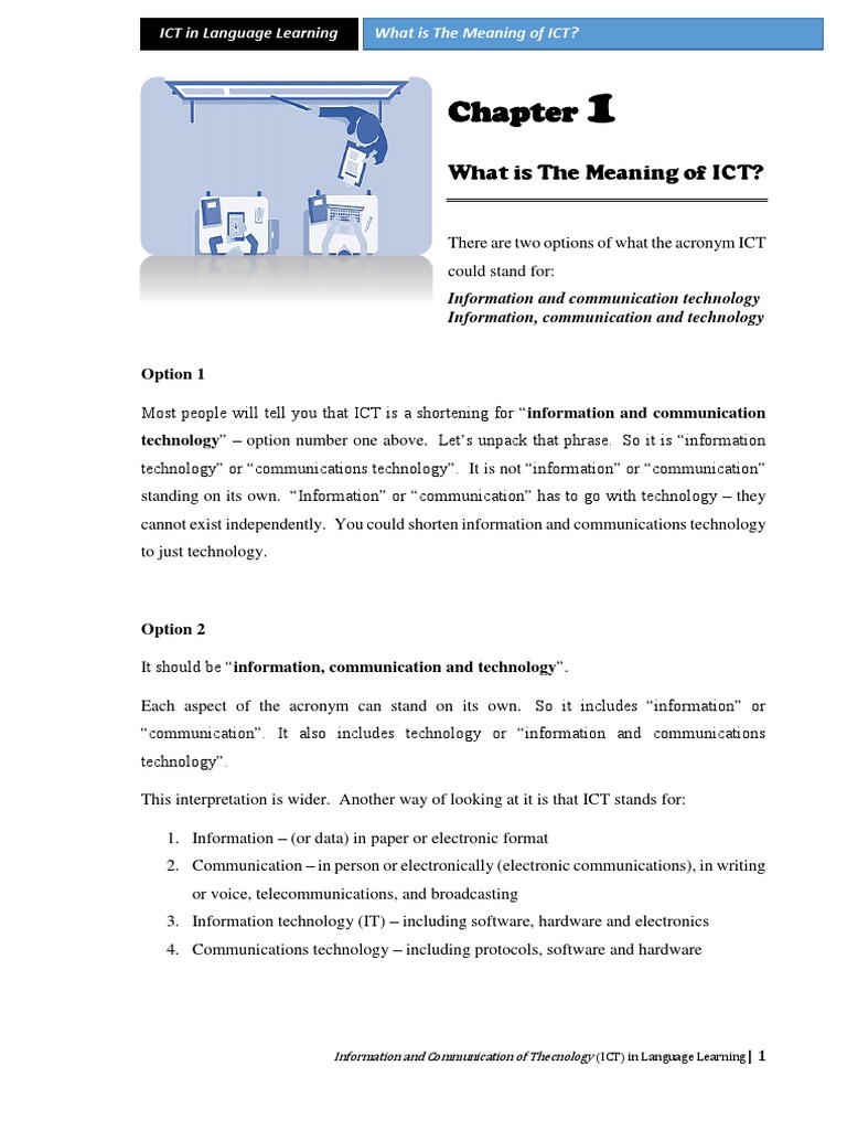 Chapter 1 ICT | PDF | Information And Communications Technology ...