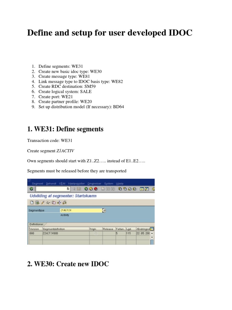 Custom IDOC Creation Steps in SAP | PDF | Object (Computer Science) | Subroutine