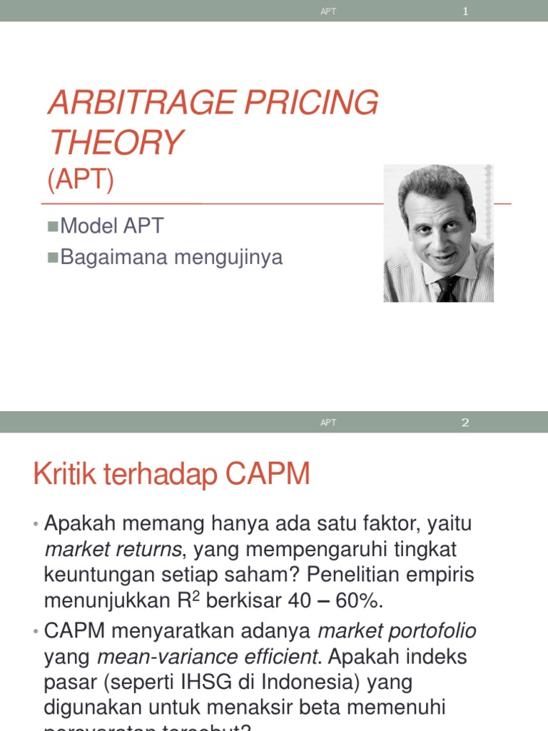 Arbitrage Pricing Theory | PDF