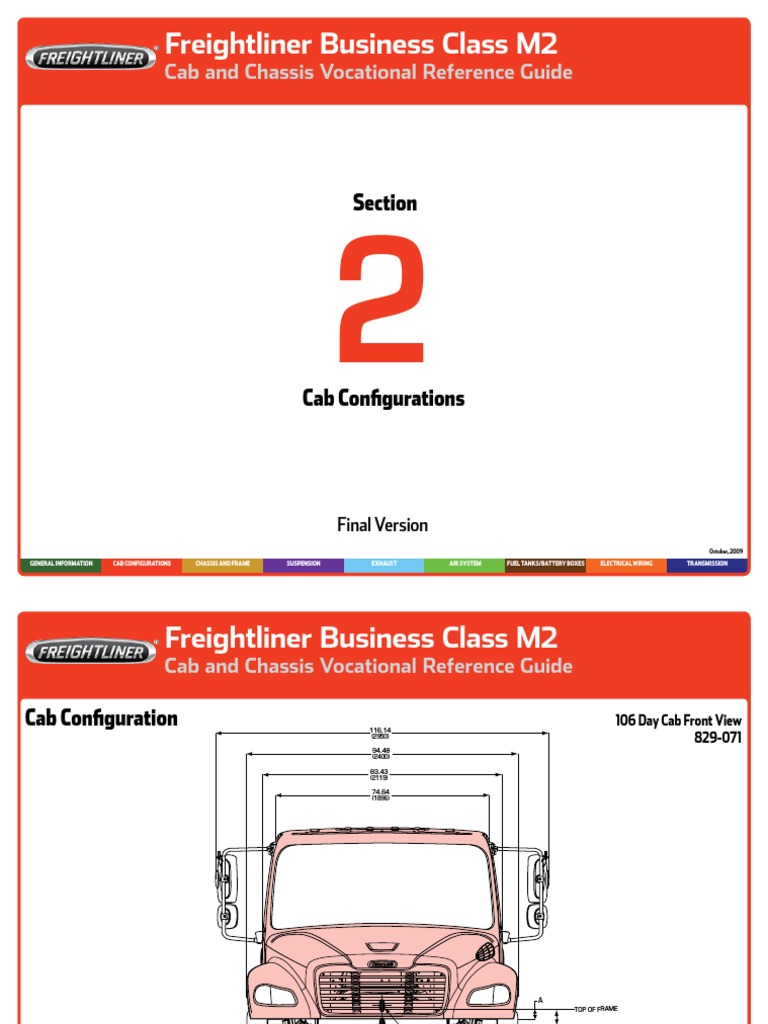 Freightliner M2 Cab Configurations Guide | PDF | Chassis | Truck