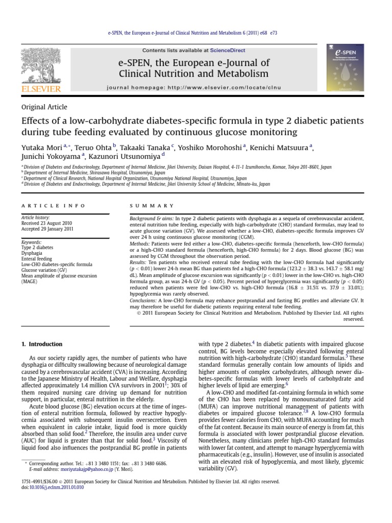 Mori Et Al. | PDF | Diabetes Management | Hypoglycemia