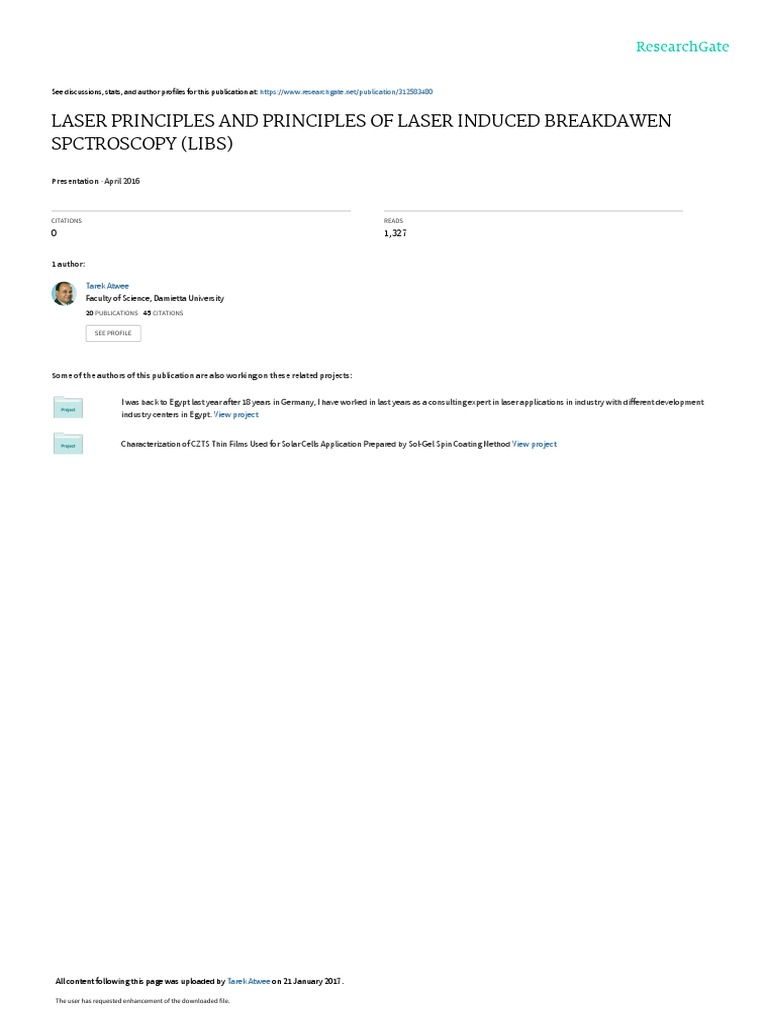 Basic Laser Principles | PDF | Laser | Atoms