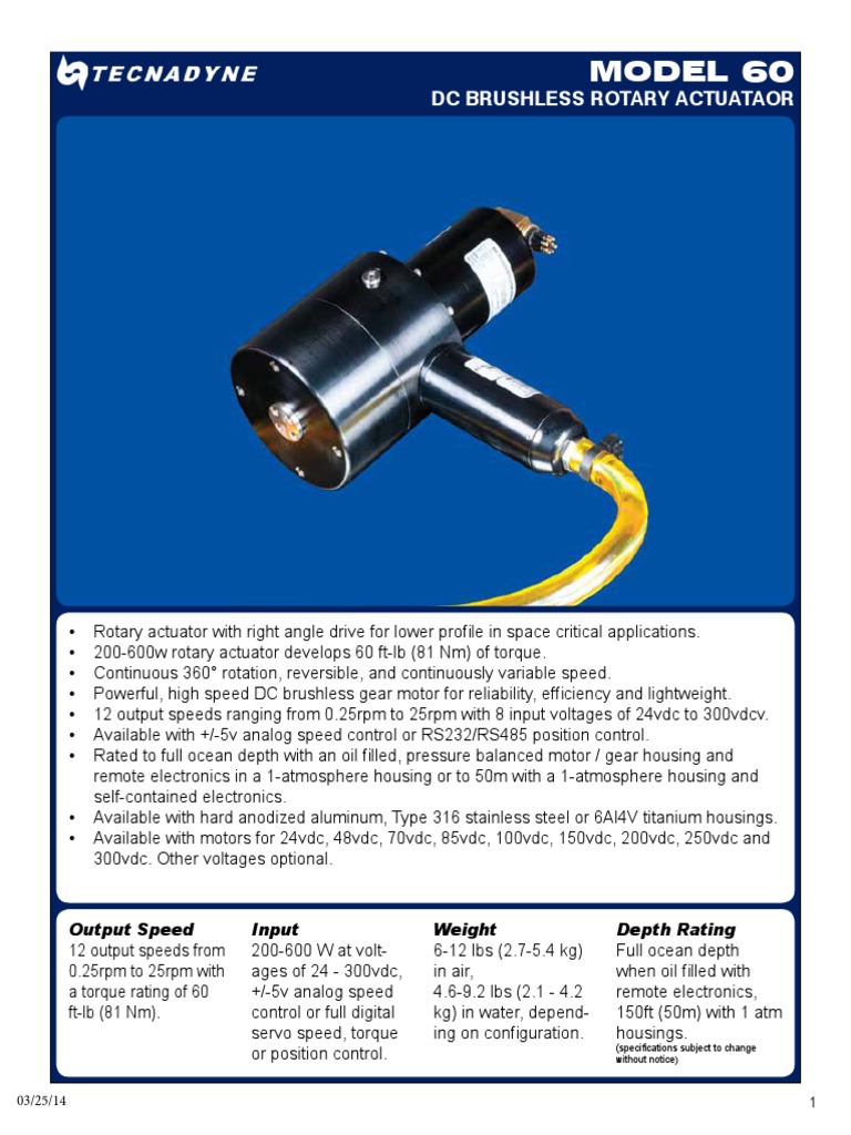Model 60 Brochure 1 | PDF | Electric Motor | Transmission (Mechanics)