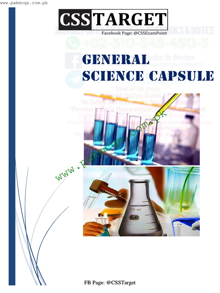 General Science MCQs for FPSC Tests | PDF | Measuring Instrument | Vitamin