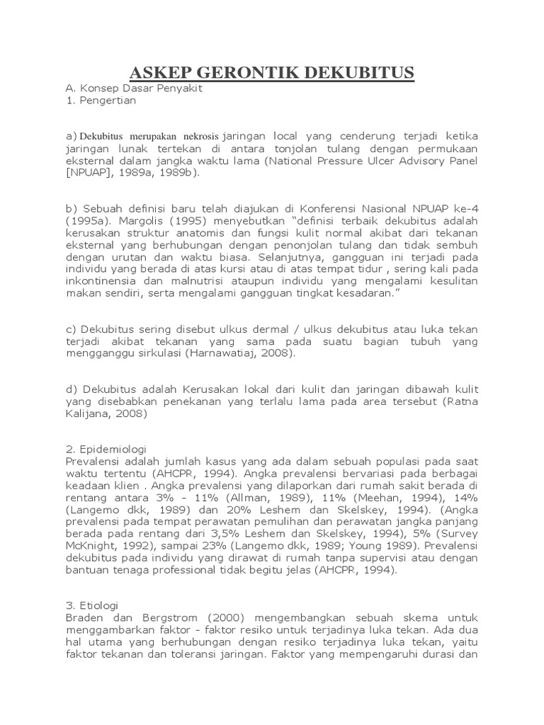 Askep Gerontik Dekubitus | PDF