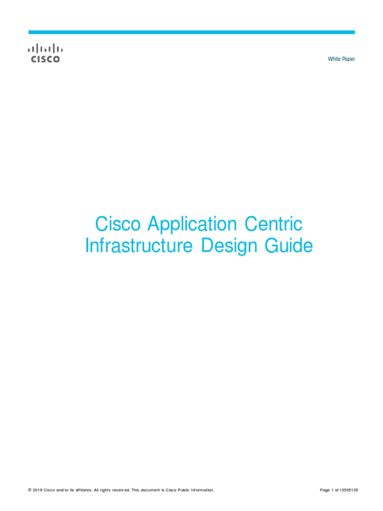 Cisco ACI Infrastructure Design Guide White Paper - Cisco ACI Release 4 ...