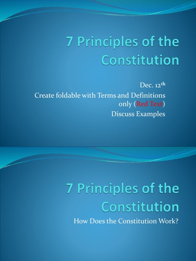7 Principles PowerPoint | PDF
