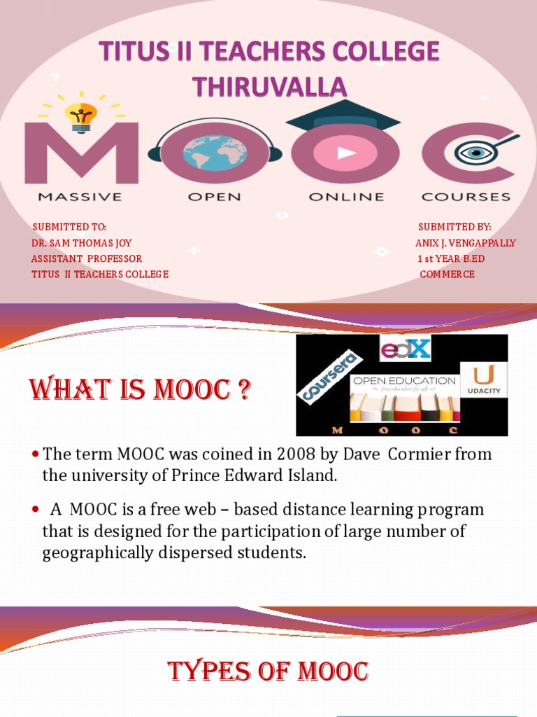 Power Point Presentation On Mooc | PDF