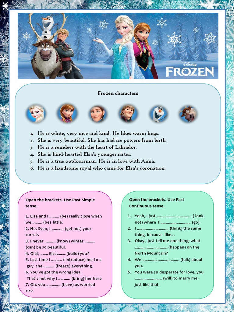 Frozen Reading Comprehension Exercises 90213 | PDF | Kingdom Hearts ...