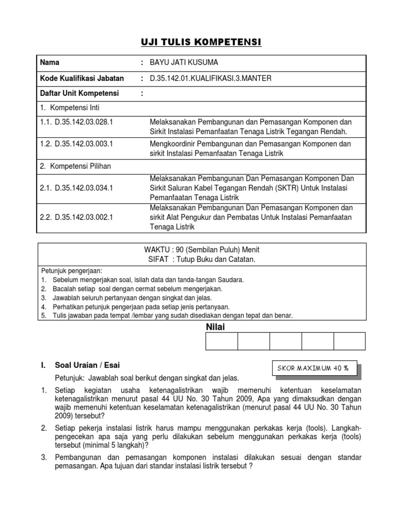 Contoh Soal LV | PDF