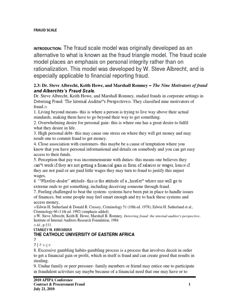 Fraud Scale | PDF | Business | Economies