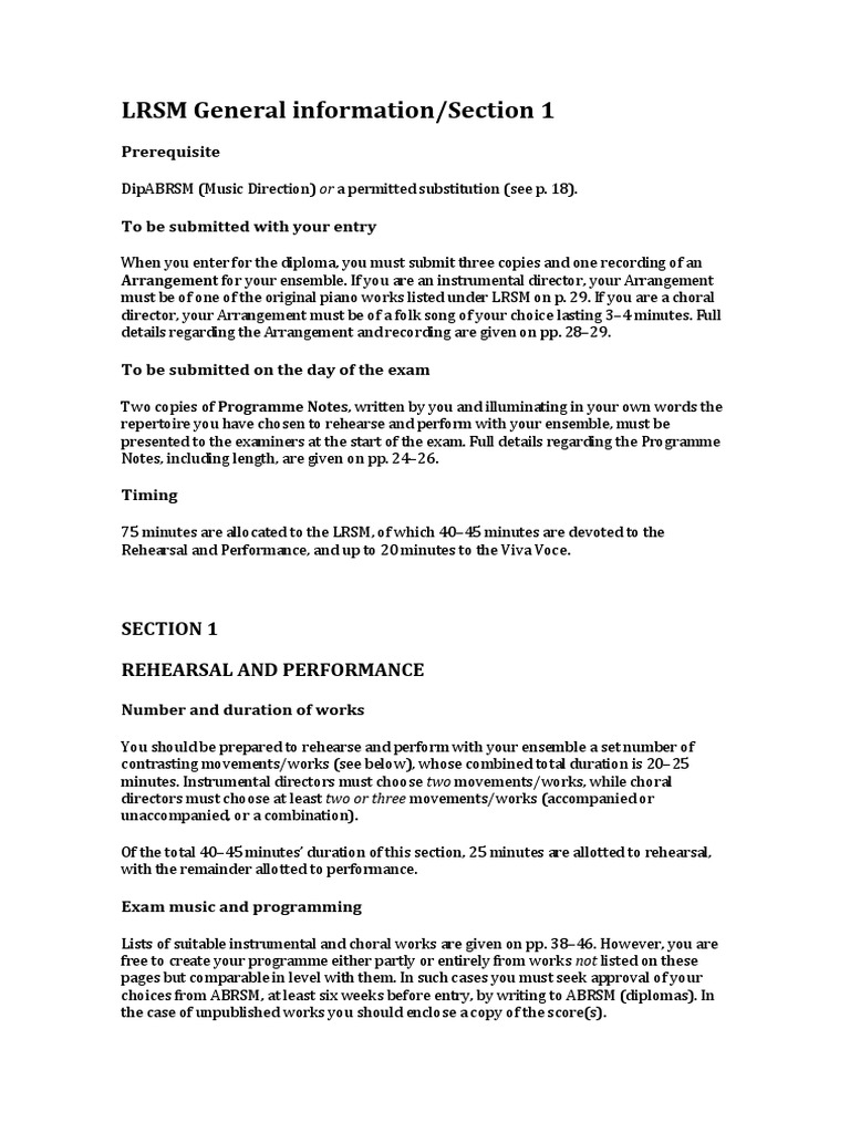 LRSM General Information | PDF | Composers | Orchestras