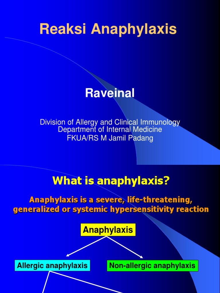 Reaksi Anafilaktik | PDF | Allergy | Diseases And Disorders