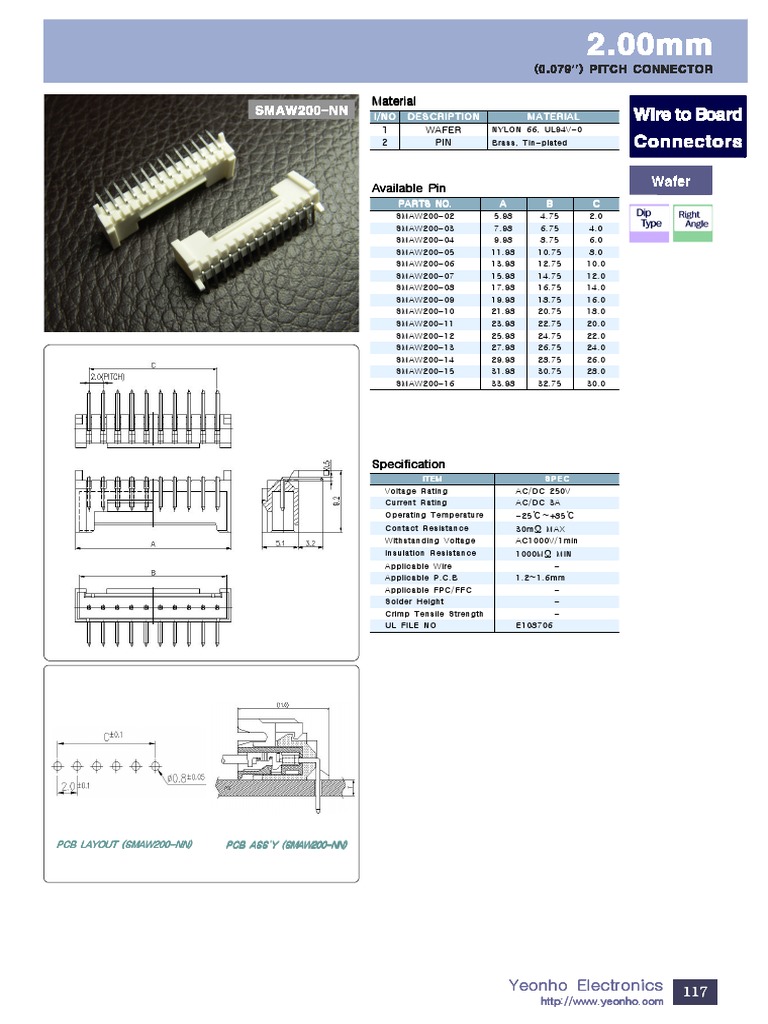 Smaw200 NN LG TV Power Board Connector | PDF | Electrical Connector | Printed Circuit Board