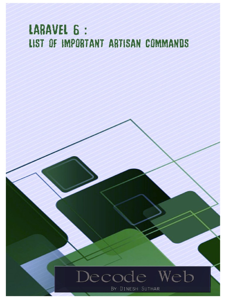 Ebook: List of The Artisan Commands in Laravel 6 | PDF | Php | Cache ...