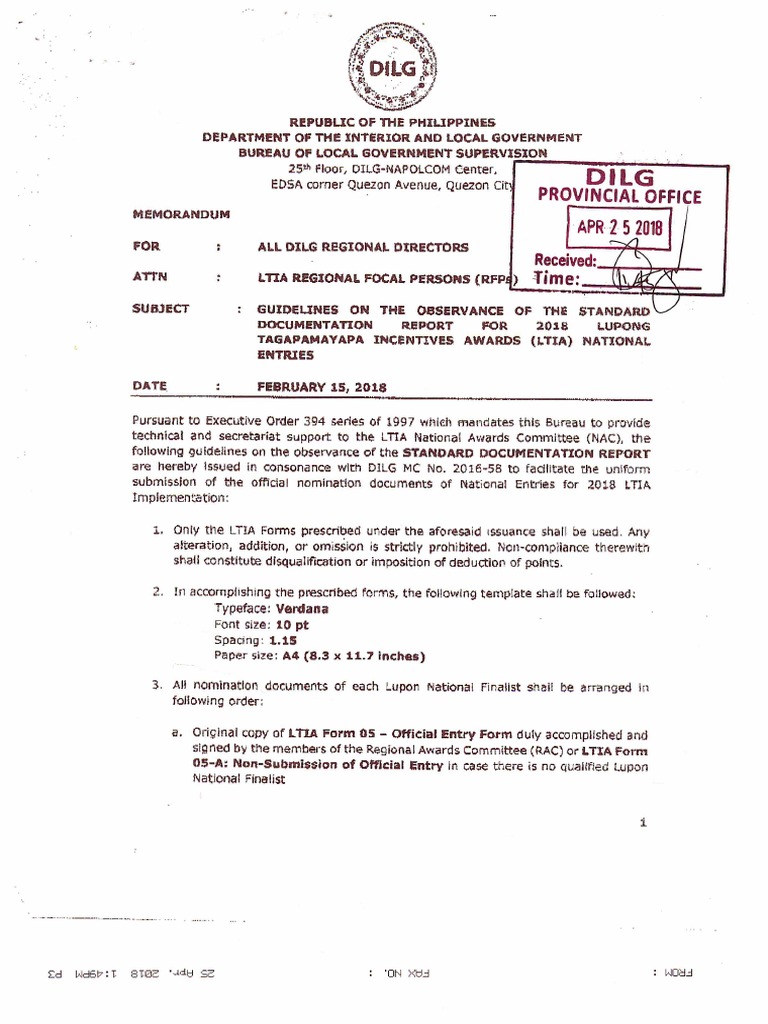 LTIA Documentation Guidelines | PDF