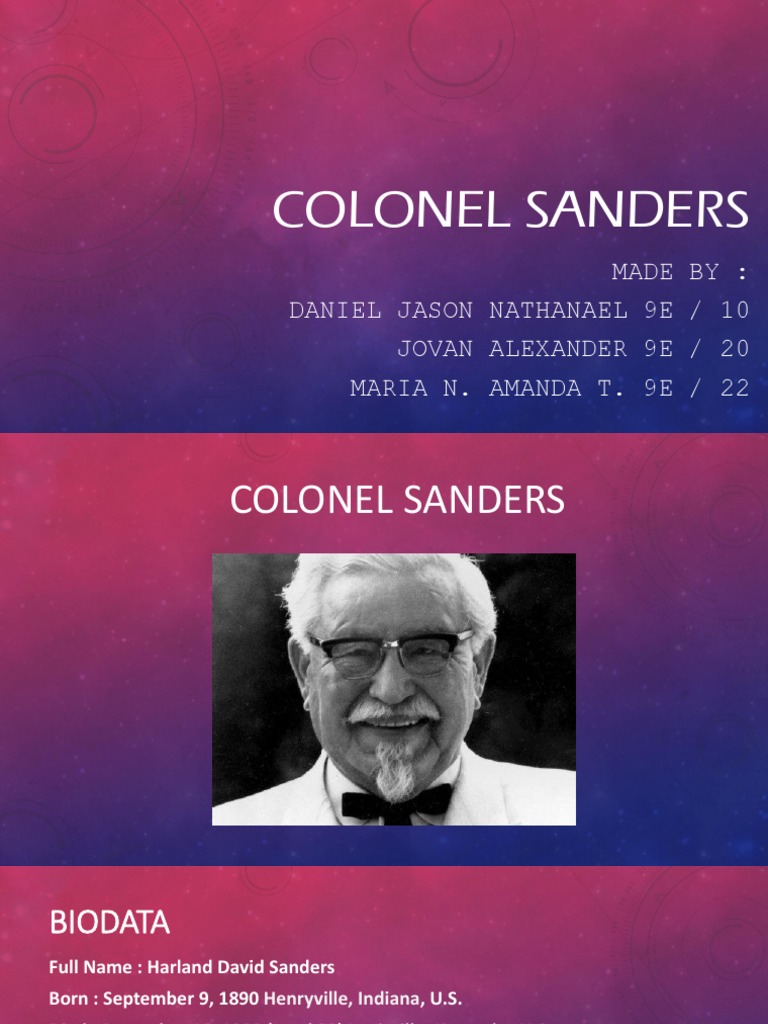 Colonel Sanders | PDF | Cooking | Restaurant And Catering