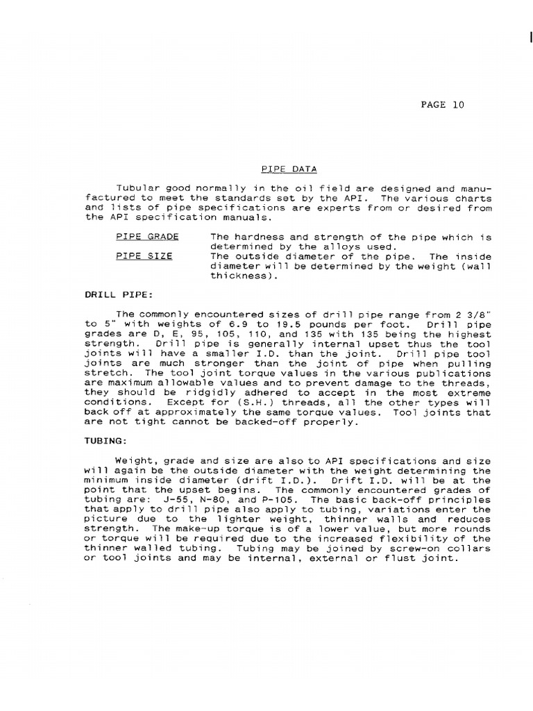 Pipe Data and Stretch Calculations | PDF