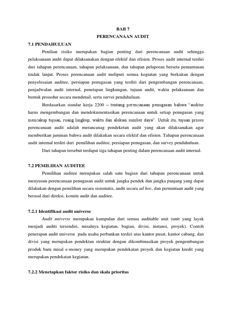 Perencanaan Audit | PDF | Bisnis | Pengelolaan Keuangan & Uang