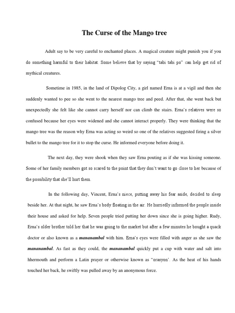 The Curse of The Mango Tree | PDF