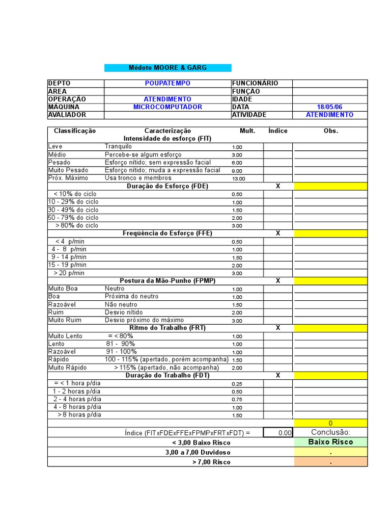 REBA - Ergonomia | PDF | Natureza