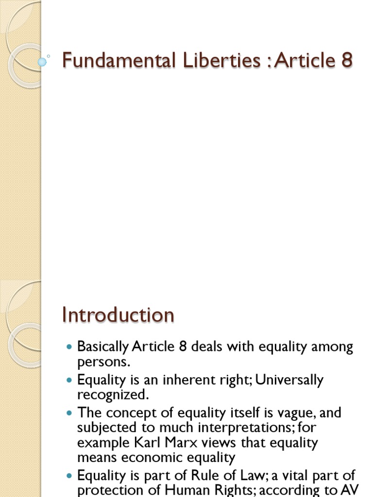 Fundamental Liberties: Article 8 | PDF | European Convention On Human ...