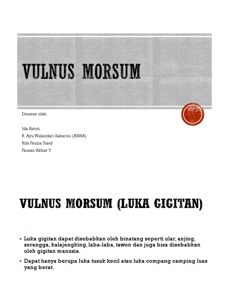 Vulnus Morsum Serpentis Dan Canis | PDF