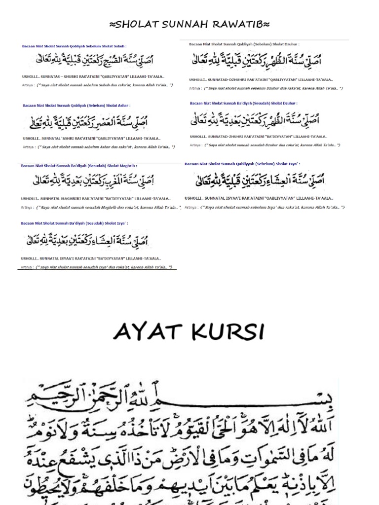 Sholat Sunnah Rawatib | PDF | Agama & Spiritualitas