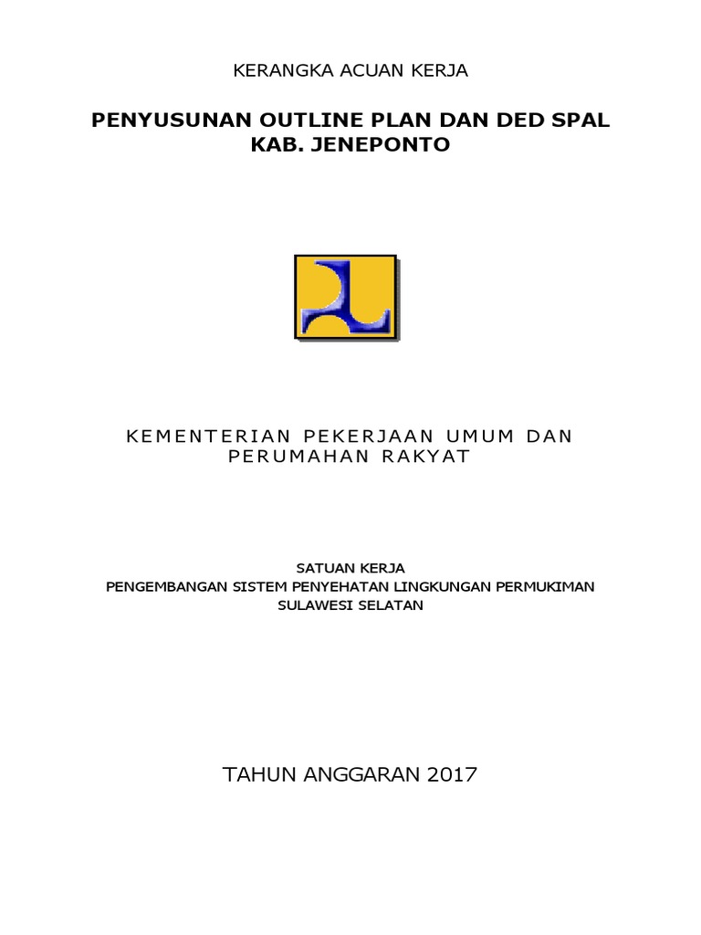 TOR-Outline Plan Dan DED SPAL | PDF
