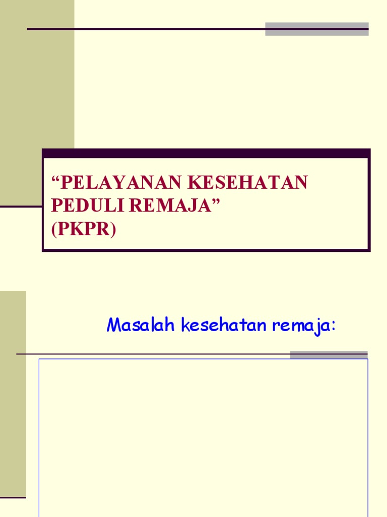 Pedoman PKPR | PDF