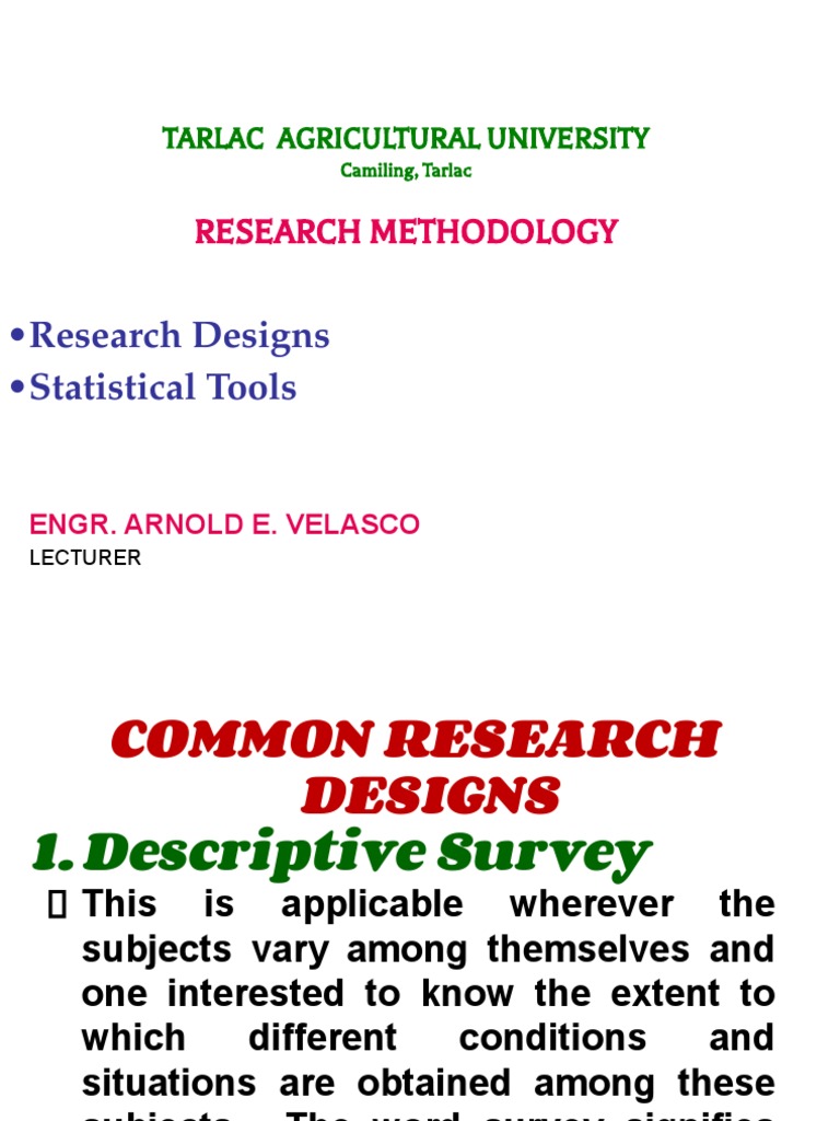 Research Design Stat Tool2018 | PDF | Research Design | Statistics