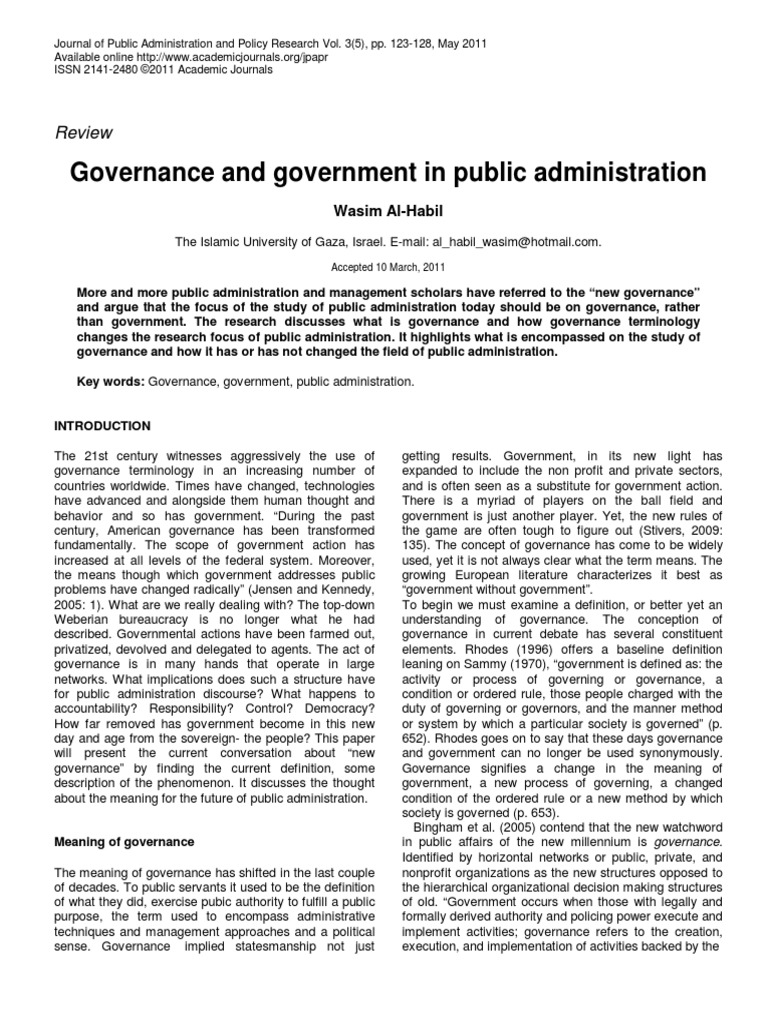 9-Governance and Administration | PDF | Governance | Public Administration