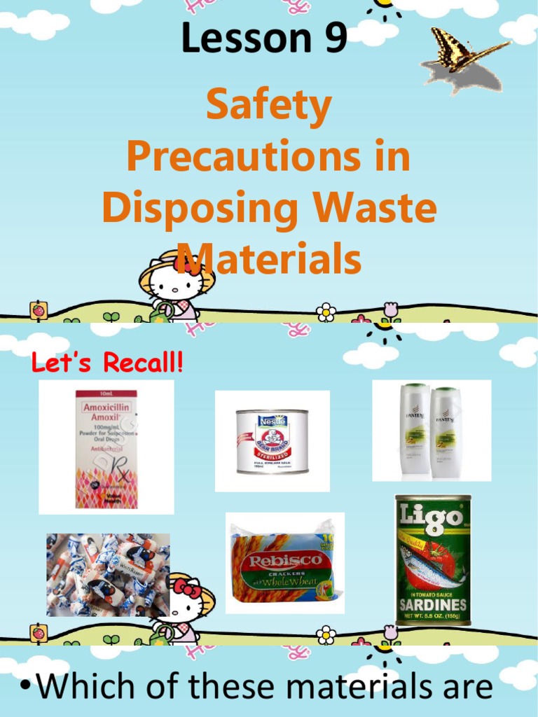 Safety Precautionary in Disposing Waste Materials | PDF | Recycling | Waste
