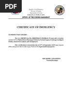 Certificate of Indigency | PDF