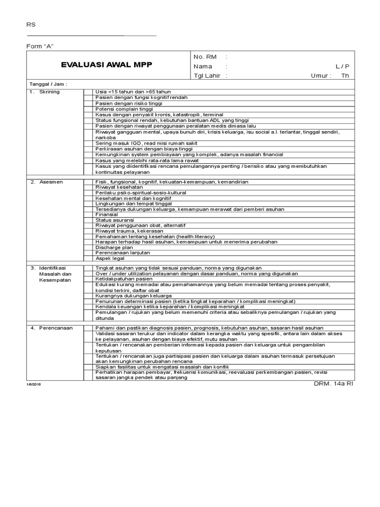 Evaluasi Awal MPP | PDF