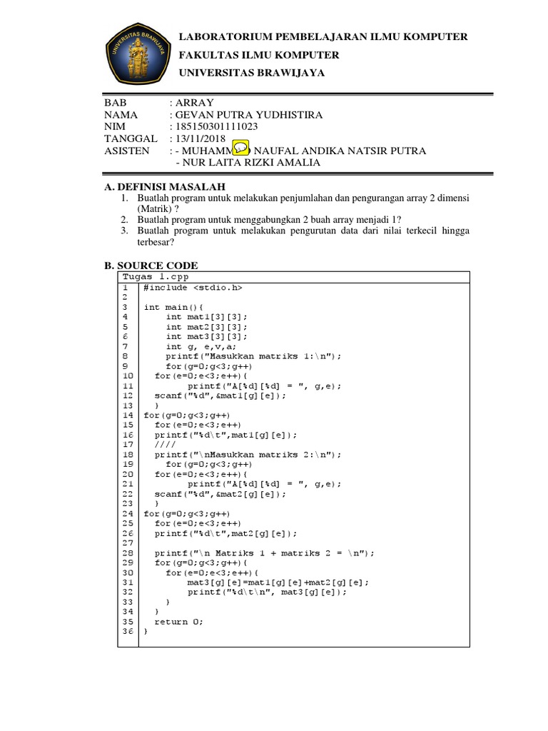 Array Operations and Sorting: A Study of Two-Dimensional Arrays and ...