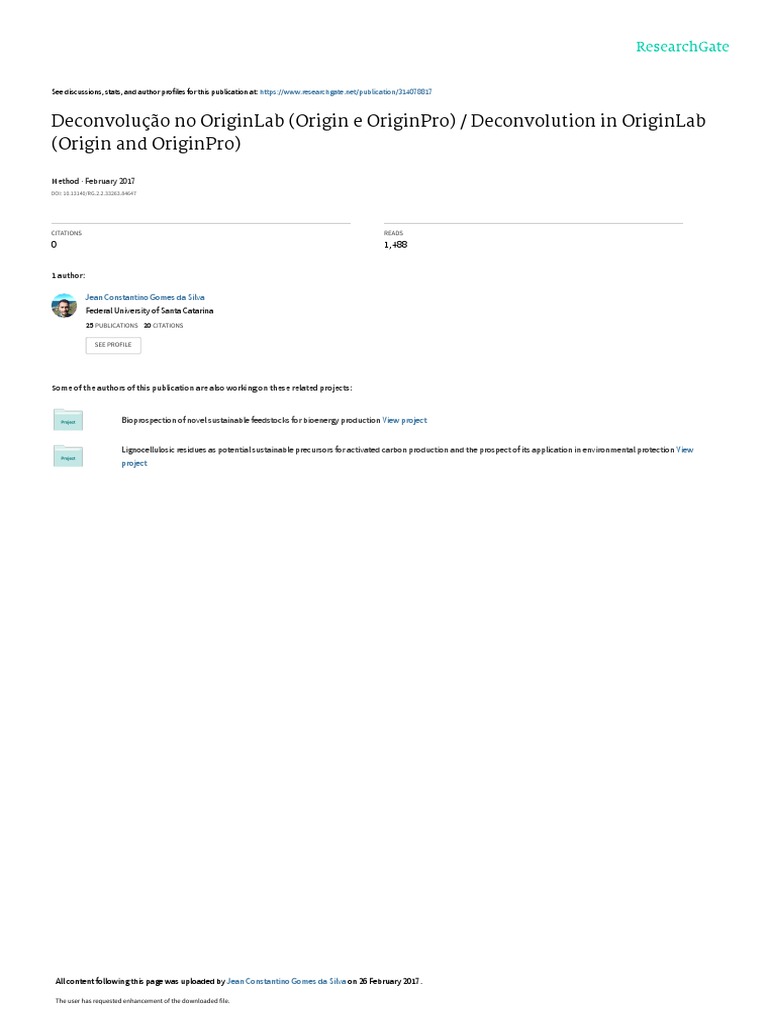 Deconvolução No Originlab (Origin E Originpro) / Deconvolution in ...