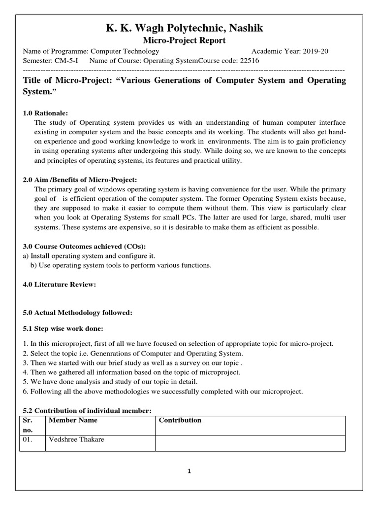 OSy Project | PDF | Operating System | Computer Program