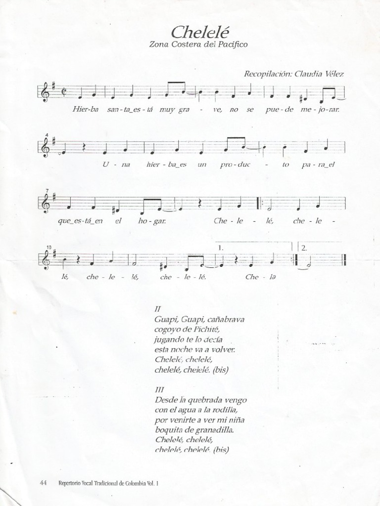Chelele Partitura | PDF
