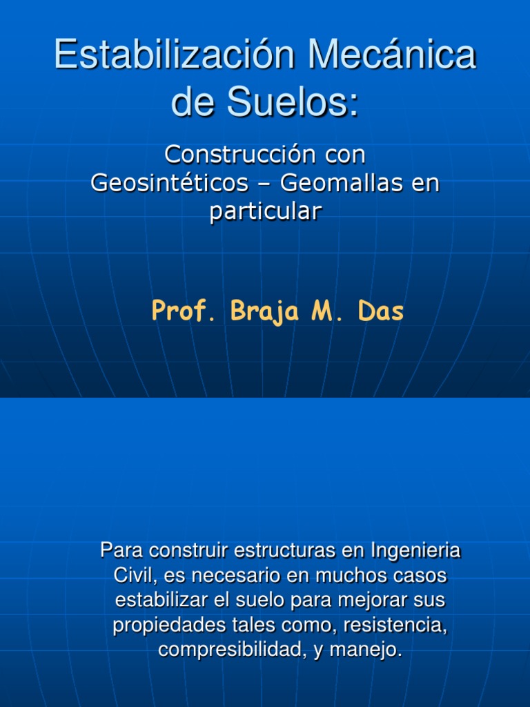 Estabilización Mecánica de Suelos-Braja Das | PDF | Calcio | Arcilla