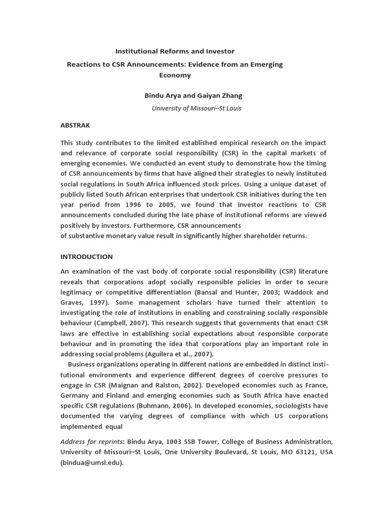 Tugas CSR | PDF | Corporate Social Responsibility | Resampling (Statistics)