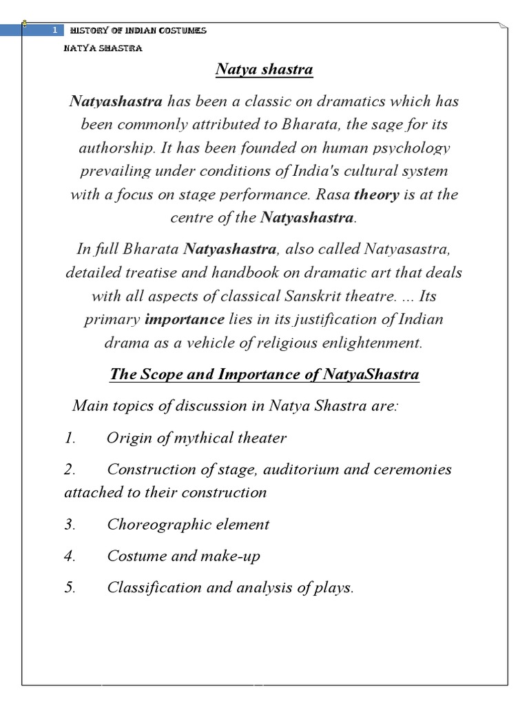 Natya Shastra | PDF | Theatre | Jewelry