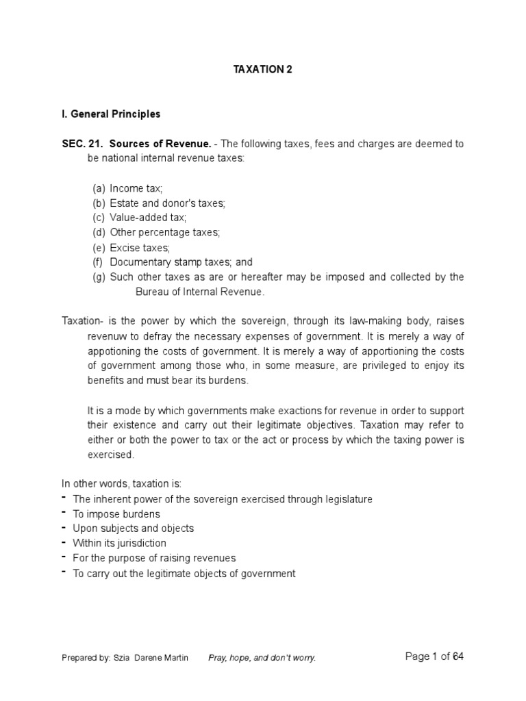 Taxation 2 Reviewer | PDF | Tax Refund | Taxes