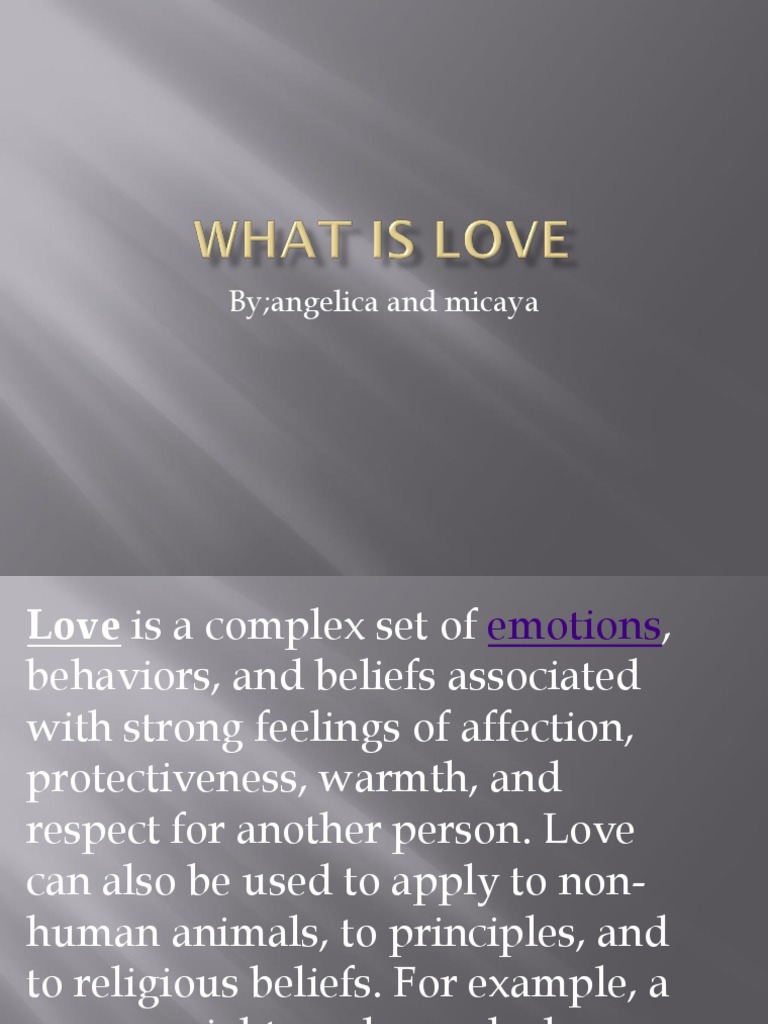 What Is Love | PDF | Love | Emotions