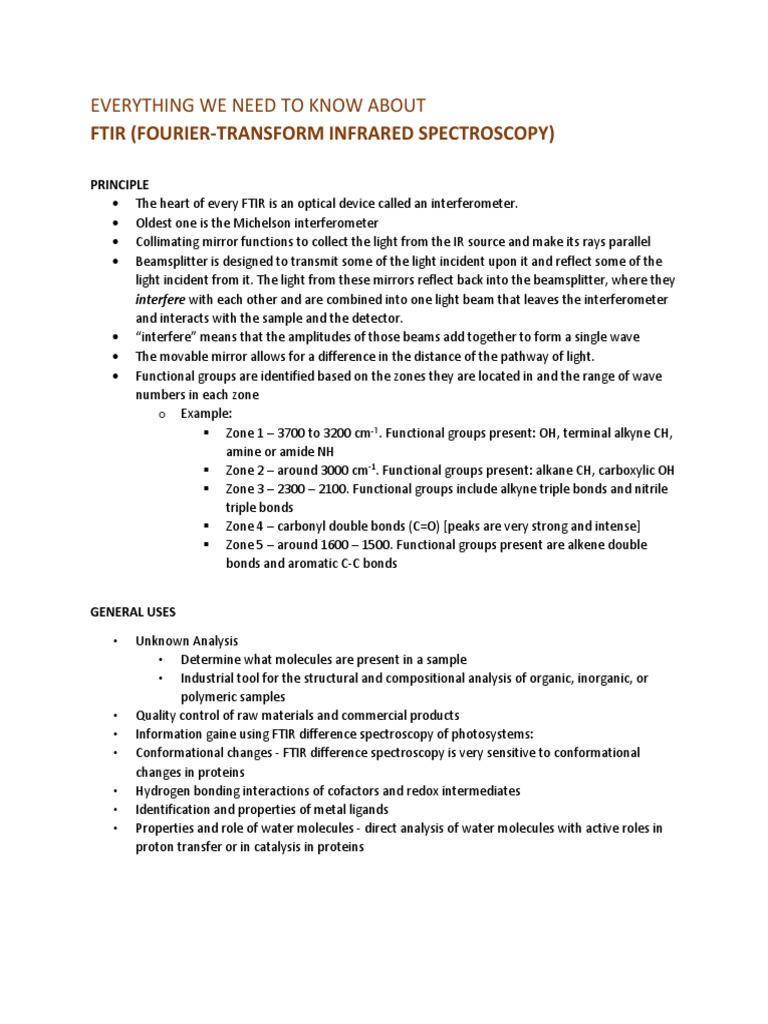 FTIR (Things We Need To Know) | PDF | Infrared Spectroscopy ...