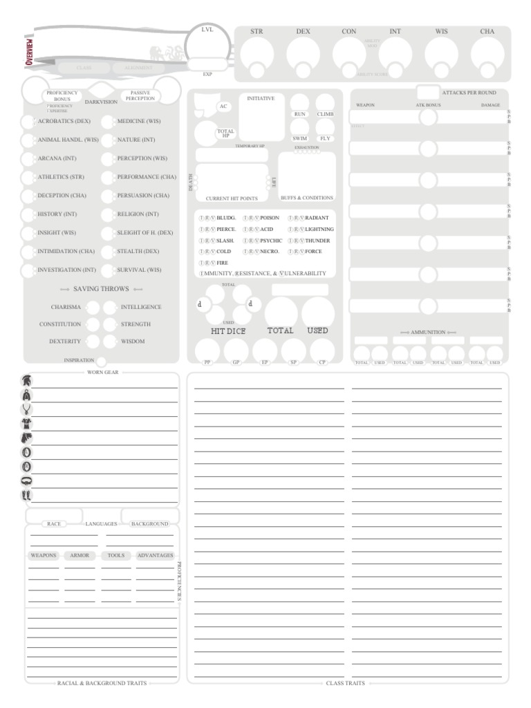 STR DEX CON INT WIS CHA: Used Total Hit Dice | PDF | Tabletop Games ...